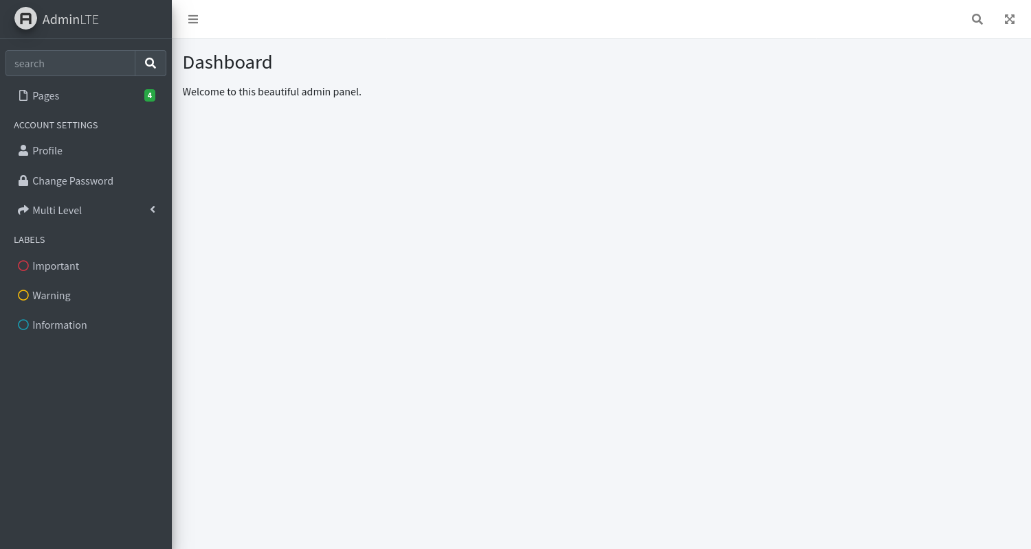 Laravel AdminLTE